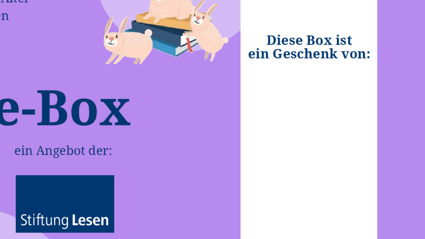 Zukunft schenken mit der (Vor-)Lese-Box: Stiftung Lesen